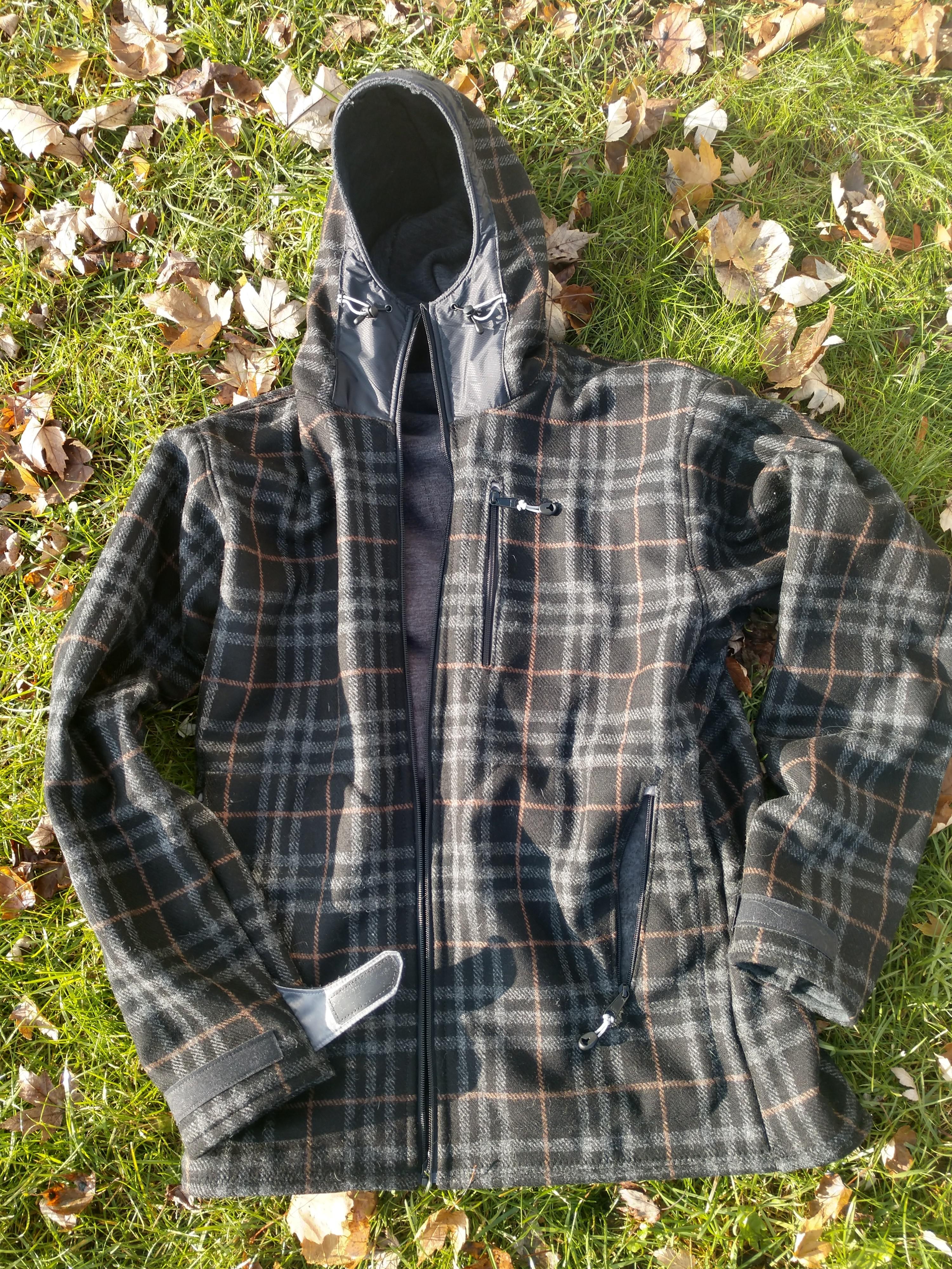 Black plaid wool coat | Scrolller