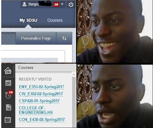 Blackboard playing with my emotions. | Scrolller