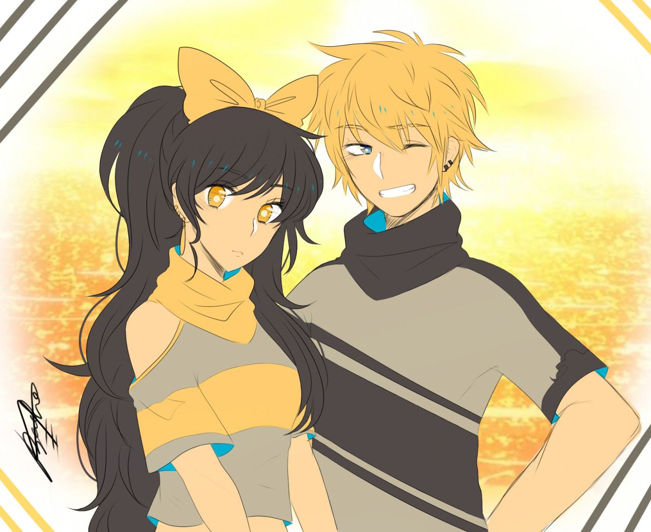 Blacksun (Blake Belladonna x Sun Wukong) request, done by okeanos25 on Tumblr! | Scrolller