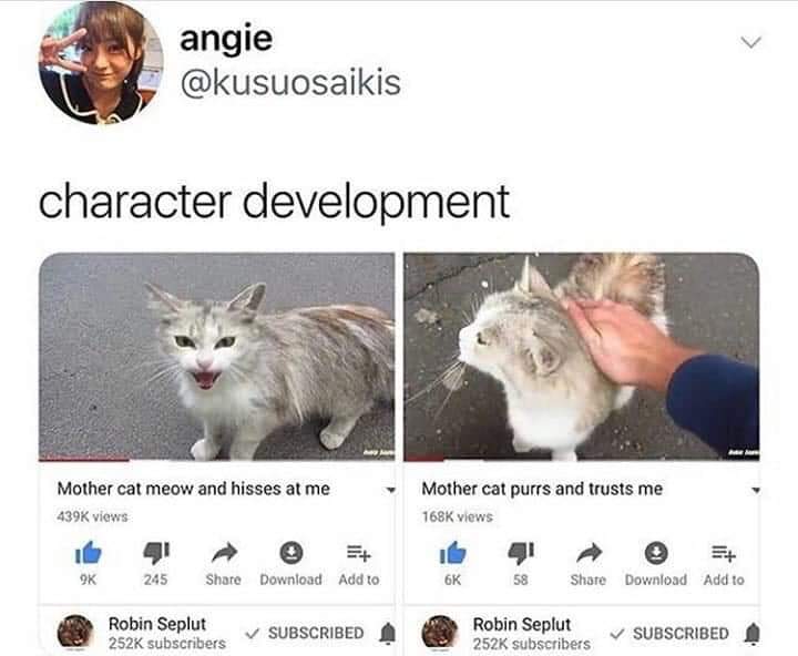 Blessed character development | Scrolller