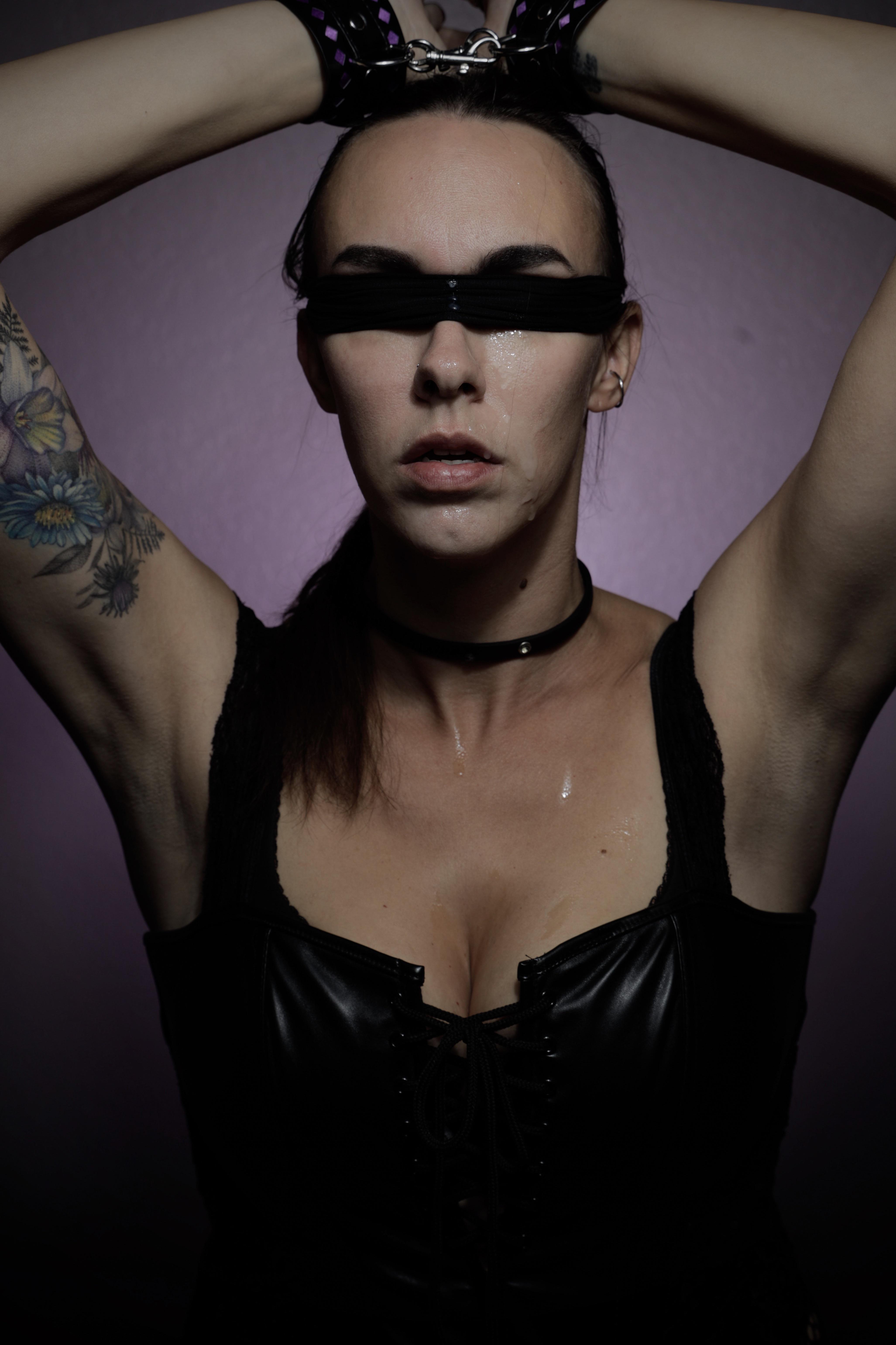 Blindfolded, cuffed, and covered... like a proper Lady. 😈 | Scrolller