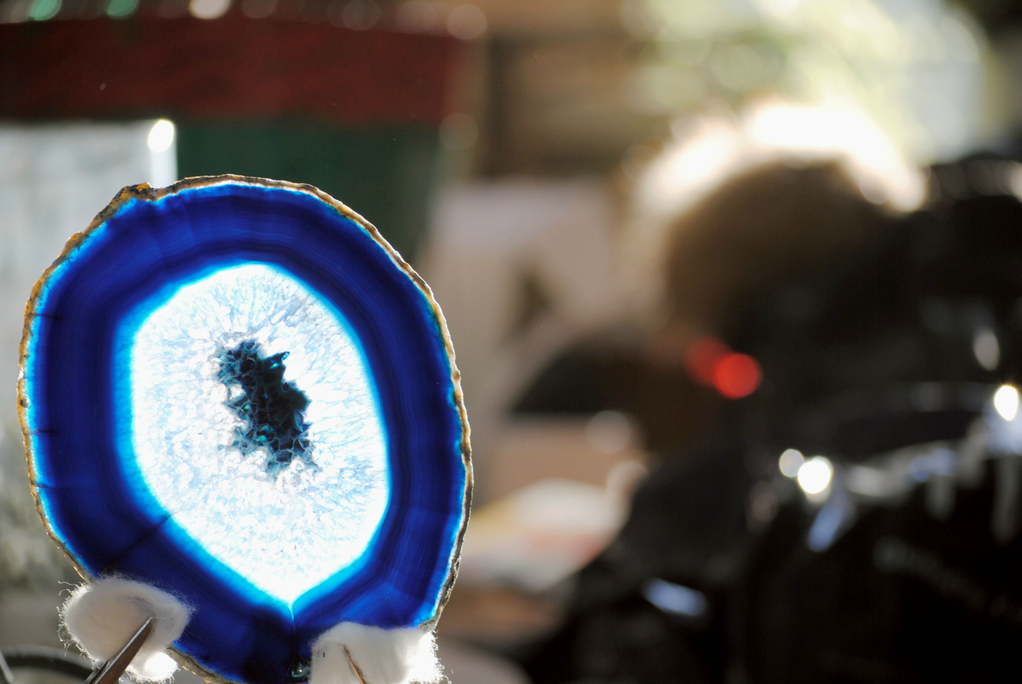 Blue Geode Slice [3484x2332][OC] | Scrolller