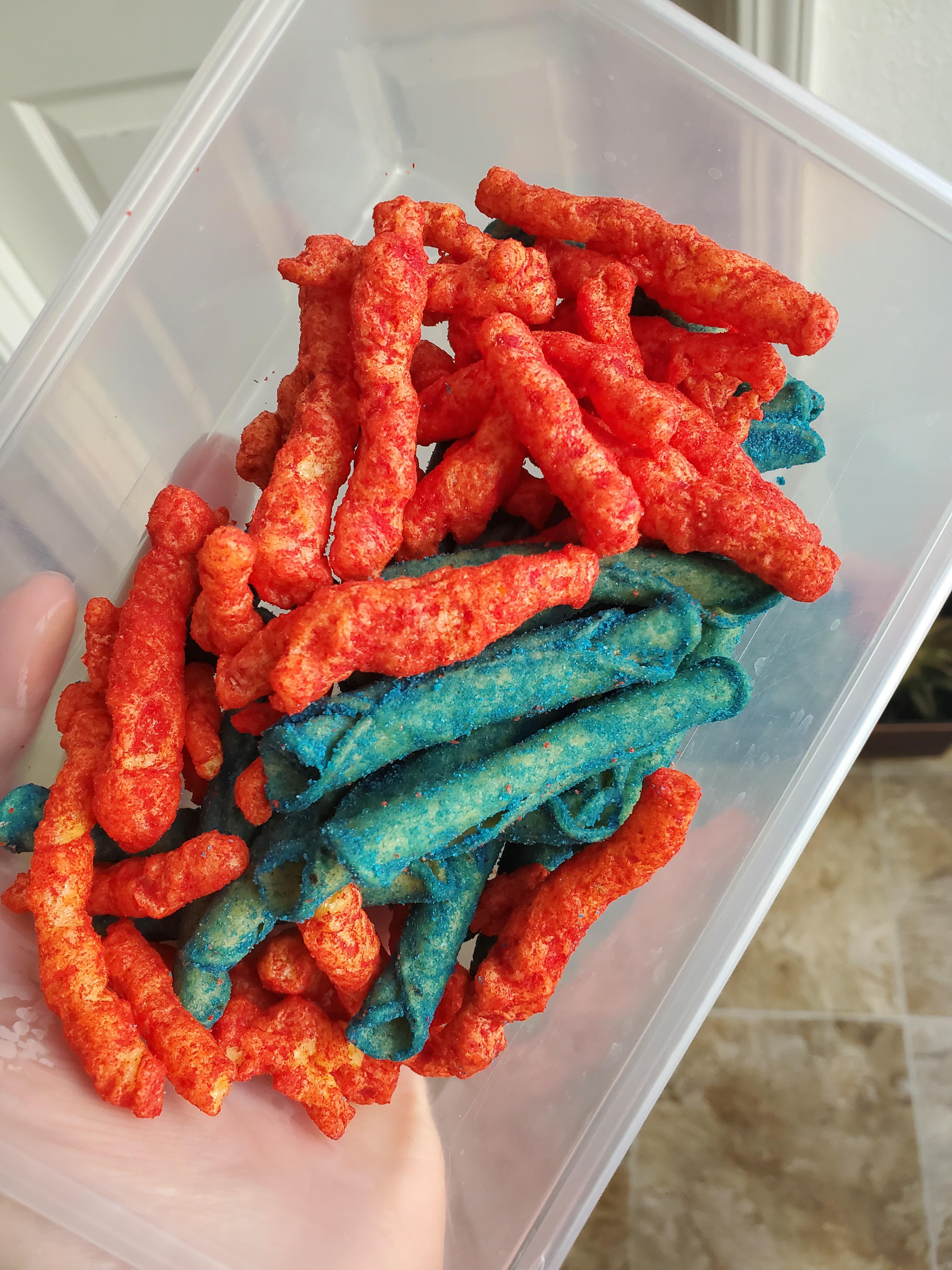 Blue Takis and Hot Cheetos | Scrolller