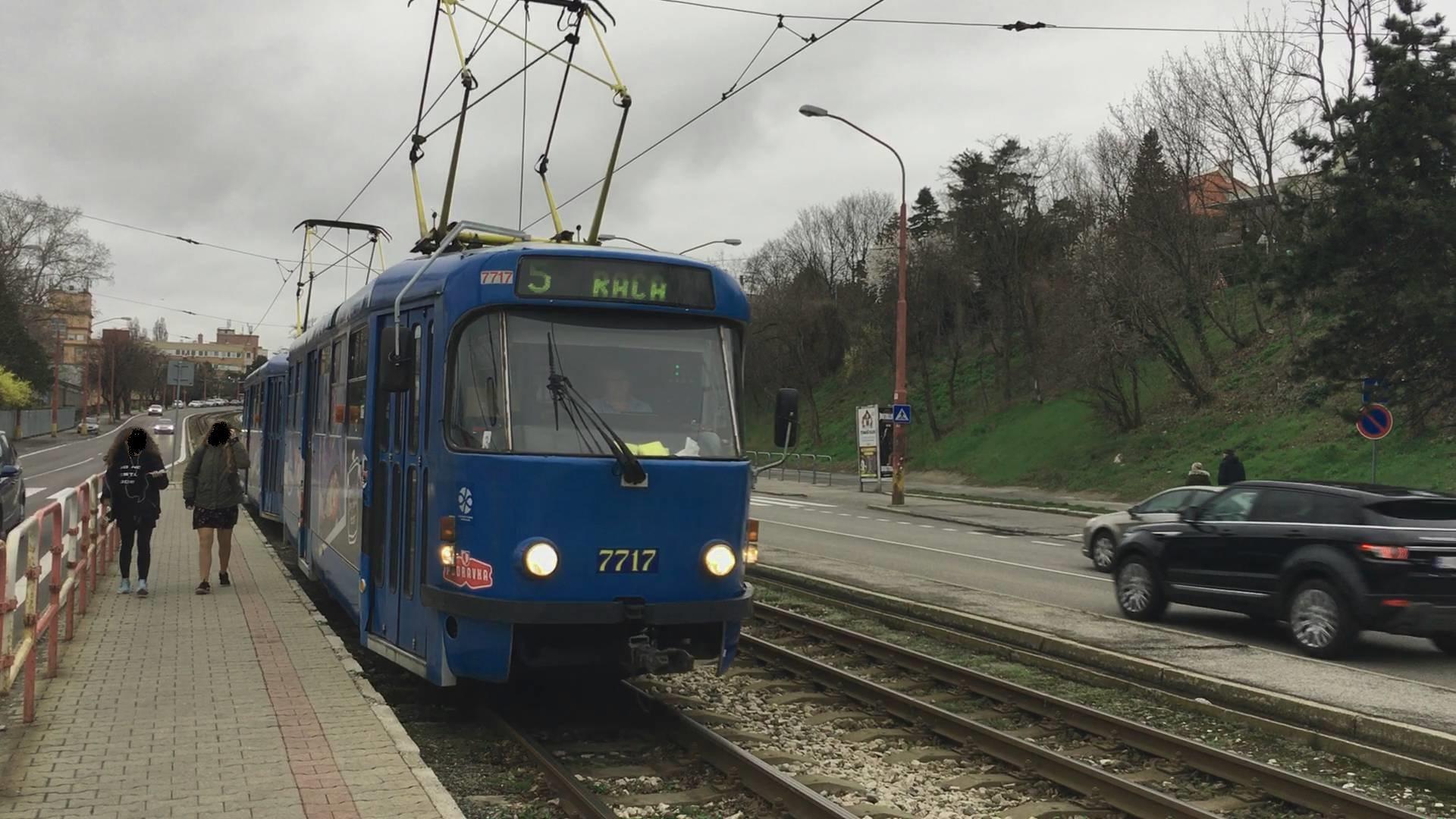 Bratislava Tram Tatra T3 R.PV,Line 5 | Scrolller