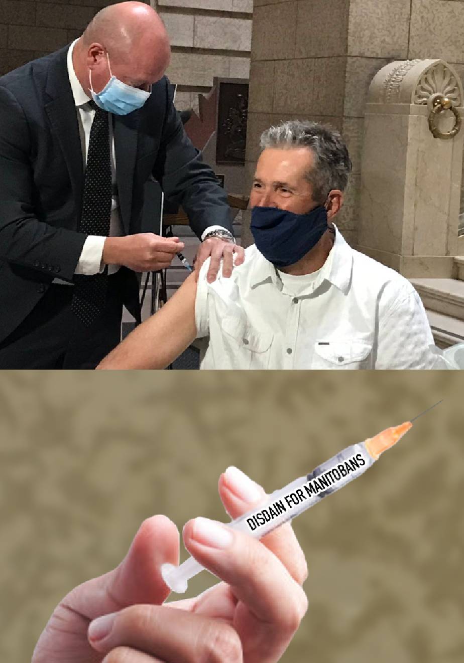 Brian getting his booster shot | Scrolller