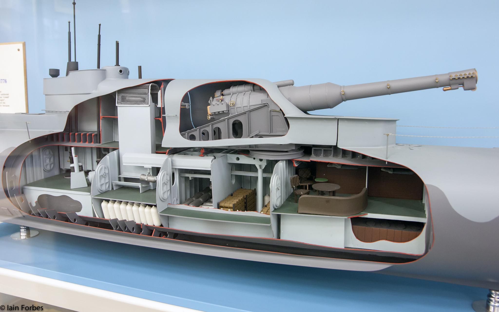 British Royal Navy M-class submarine cutaway model [2048x1282] | Scrolller
