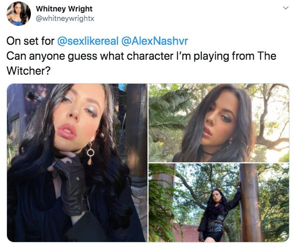 BTS: Whitney Wright just shot The Witcher cosplay for SLR Originals (SexLikeReal.com) ️ ️ ️ ...