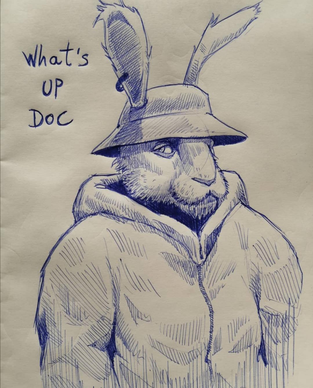 Bugs bunny fanart (BIC pen) | Scrolller