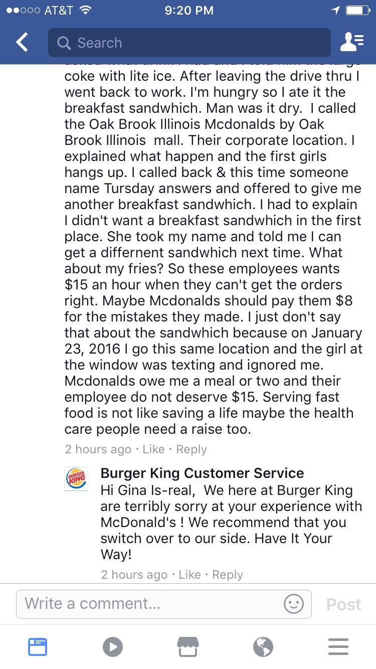 Burger King being savage | Scrolller