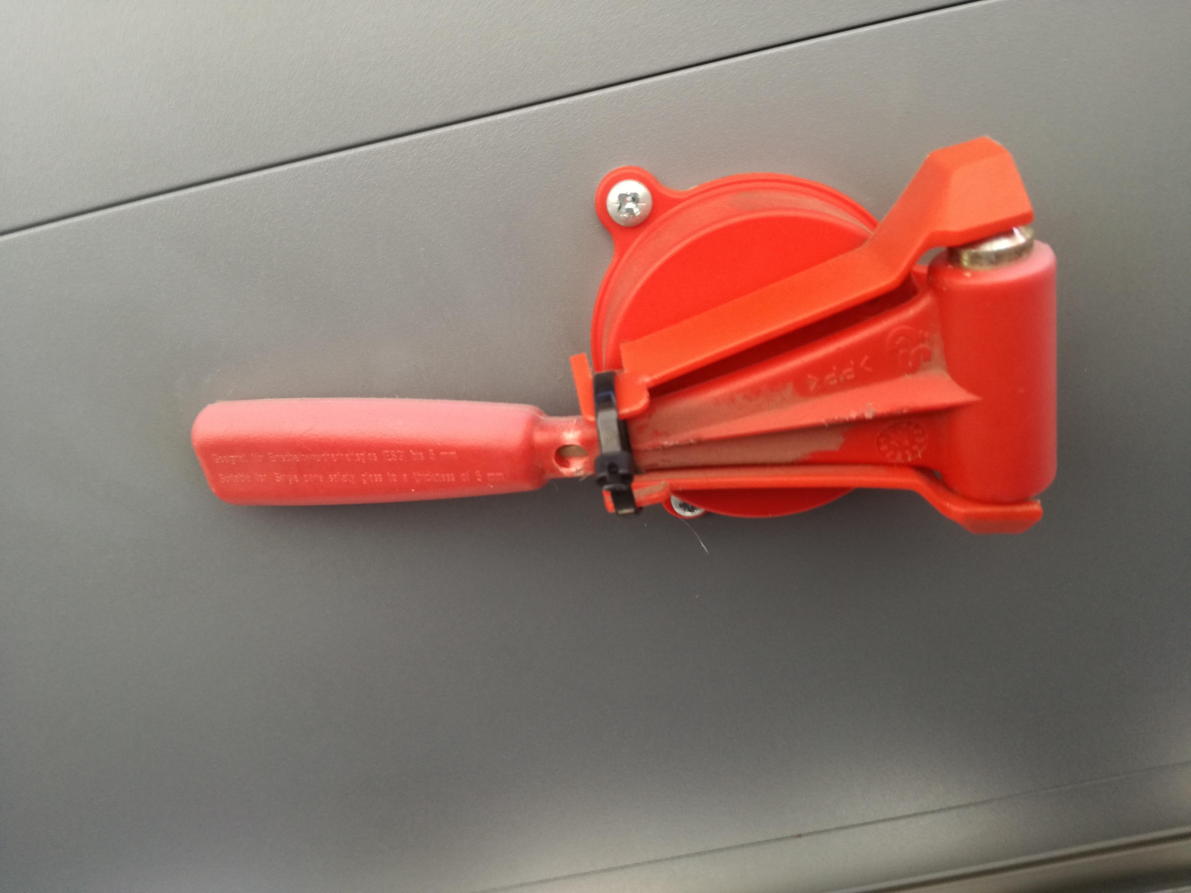 Bus emergency hammer zip tied on | Scrolller