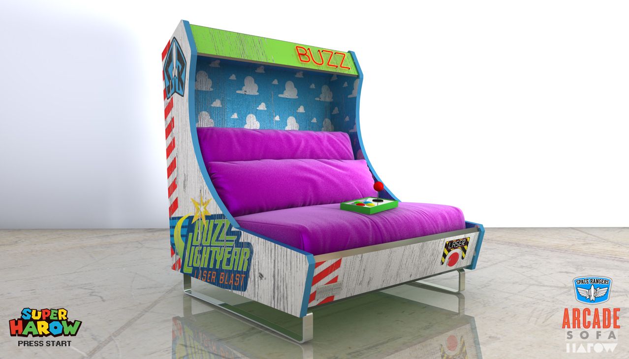 Buzz Lightyear arcade sofa couch | Scrolller