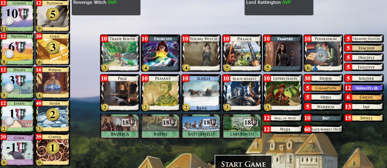 Can anyone top this? 42 card piles/landmarks. Show me the most complex game you can set up ...