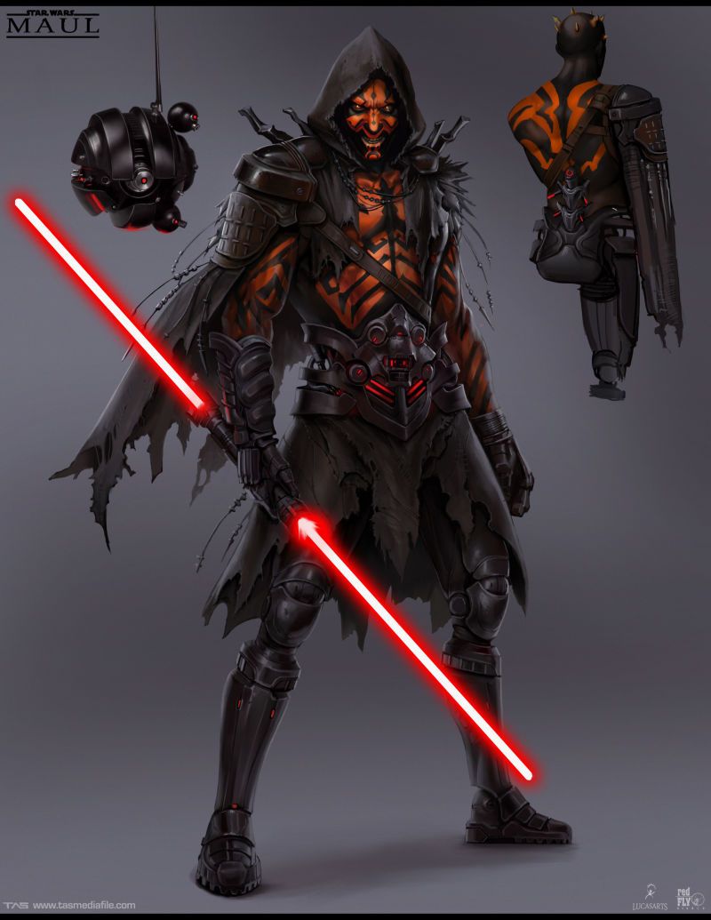 Cancelled Darth Maul concept art by Lucas Arts. | Scrolller