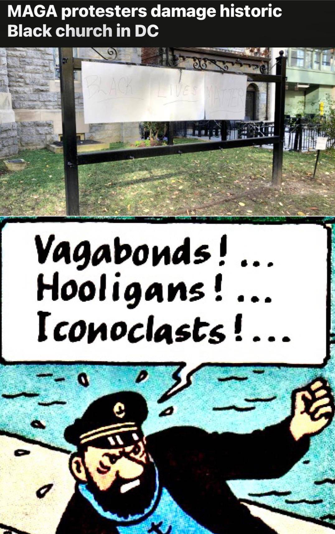 Captain Haddock calls out Trump supporters... | Scrolller