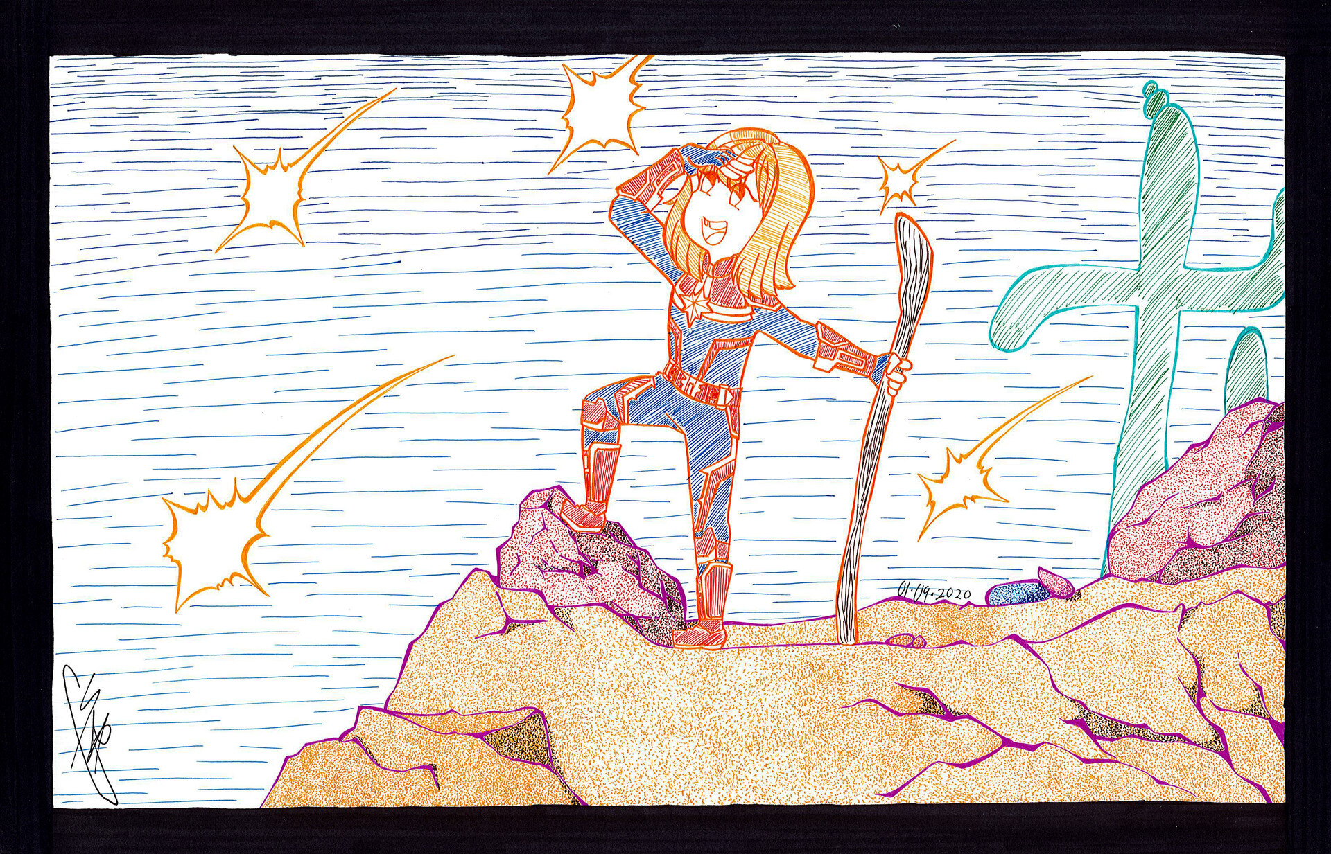 Captain Marvel By Theodore Parker Scrolller