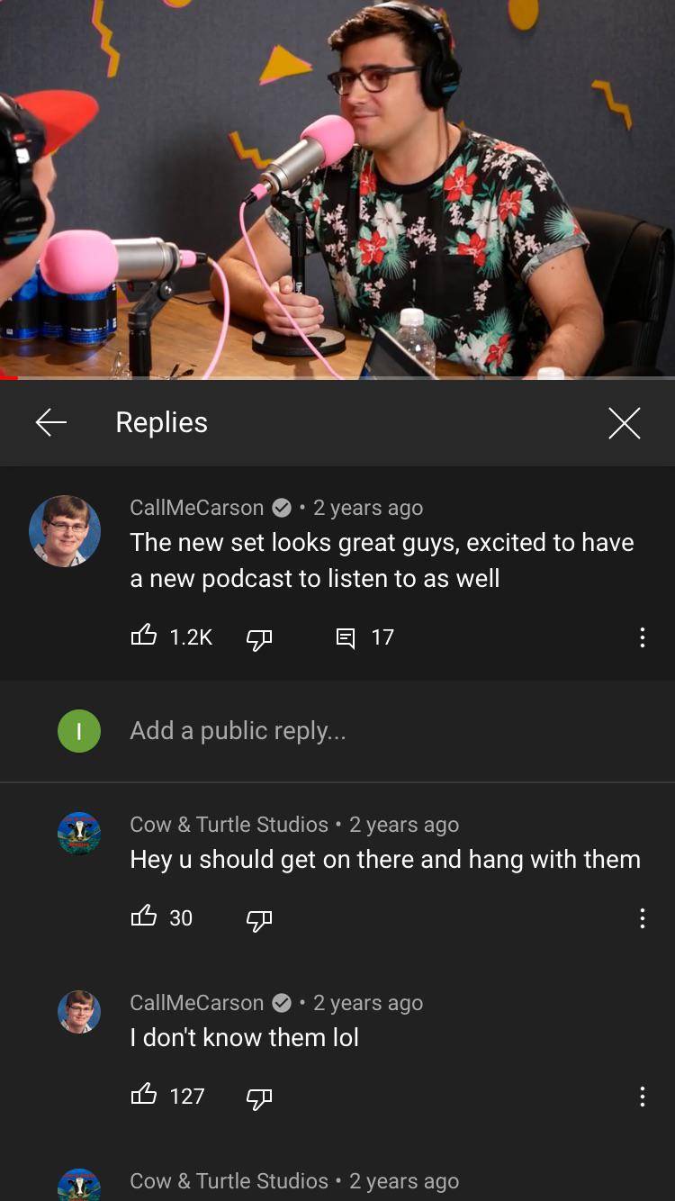 Carson really did want to go on when he saw the first episode of the podcast 2 whole years ago ...