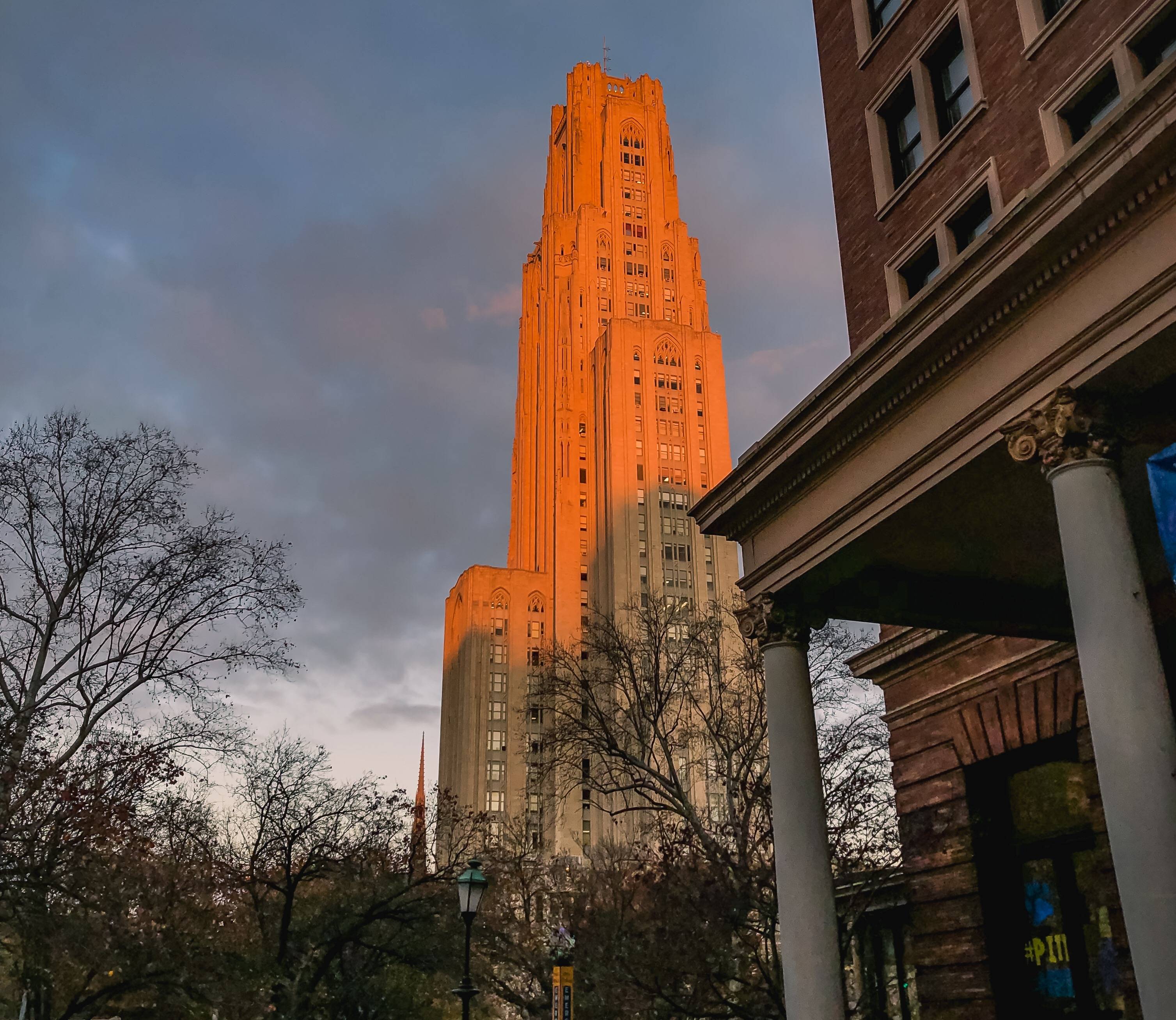 Cathy wearing her orange regalia at sunset tonight, 4:25 PM | Scrolller