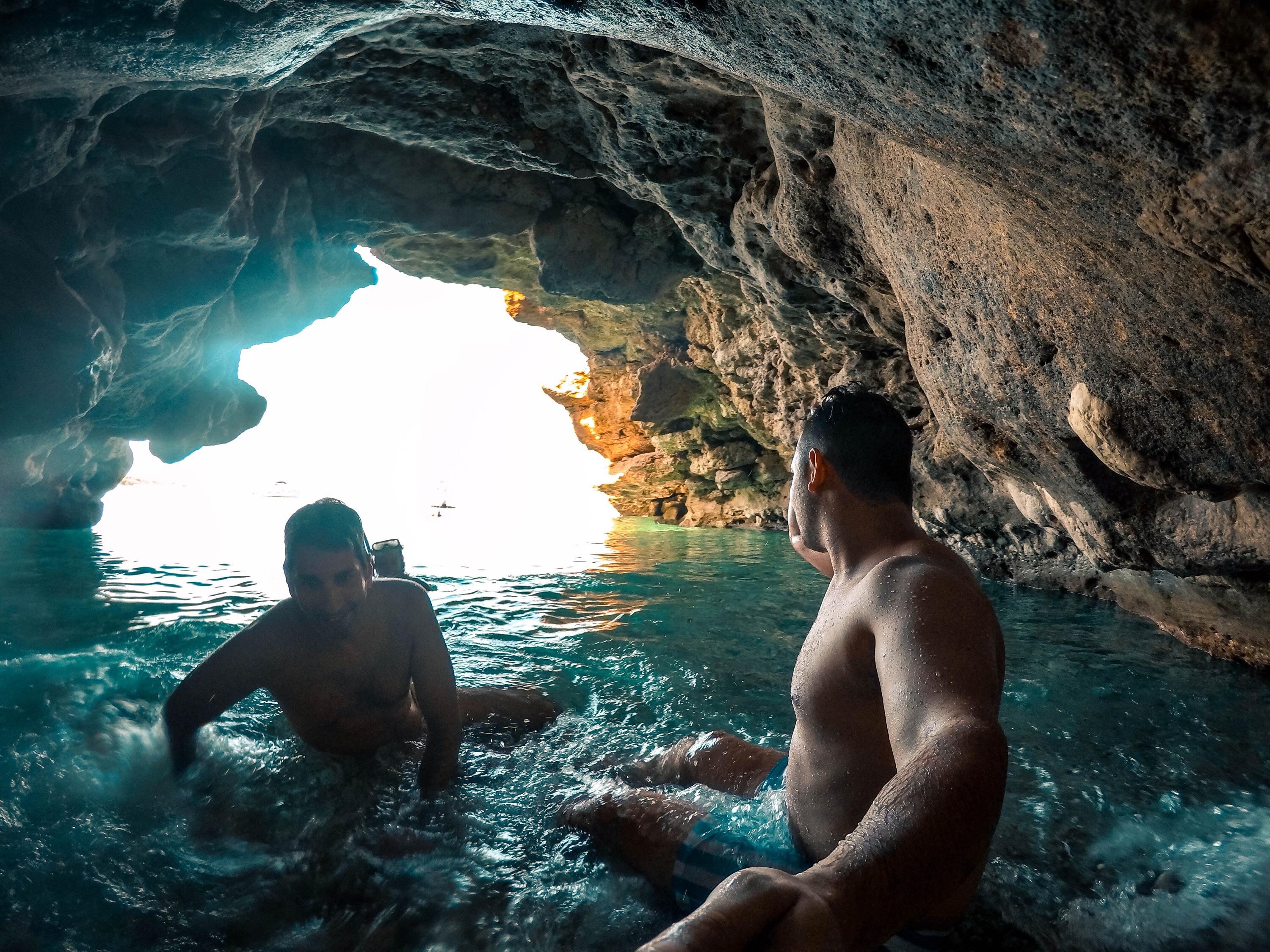 Cave exploring off the coast of Sicily | Scrolller