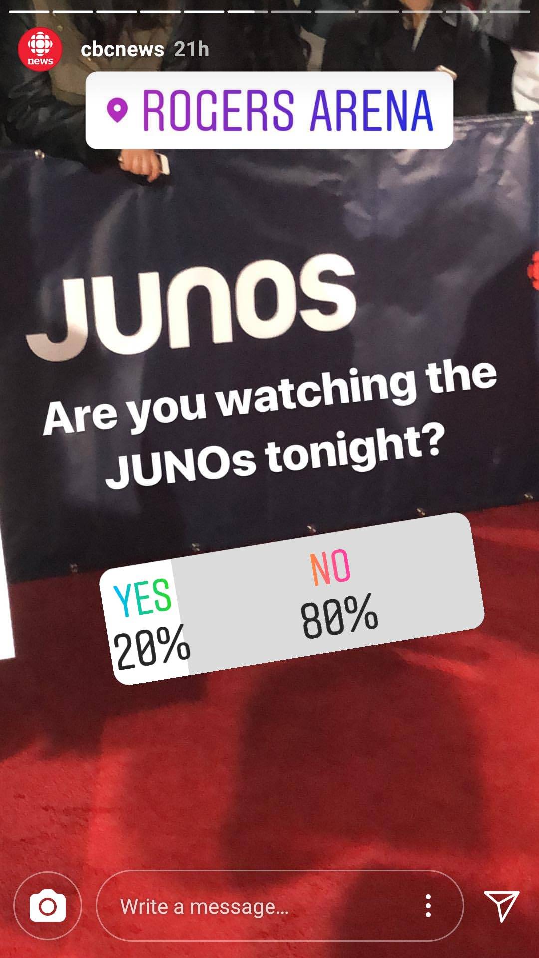 CBC posted this gem on their Instagram story last night | Scrolller