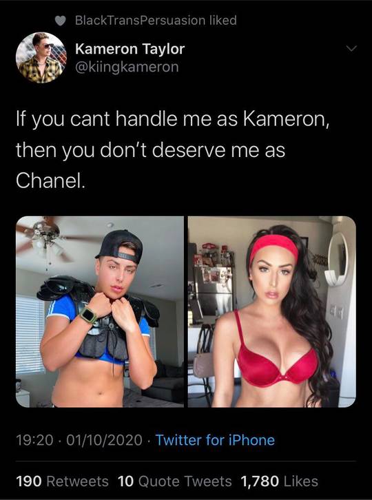 Chanel Santini goes by Kameron now and is non binary your first reaction??? | Scrolller