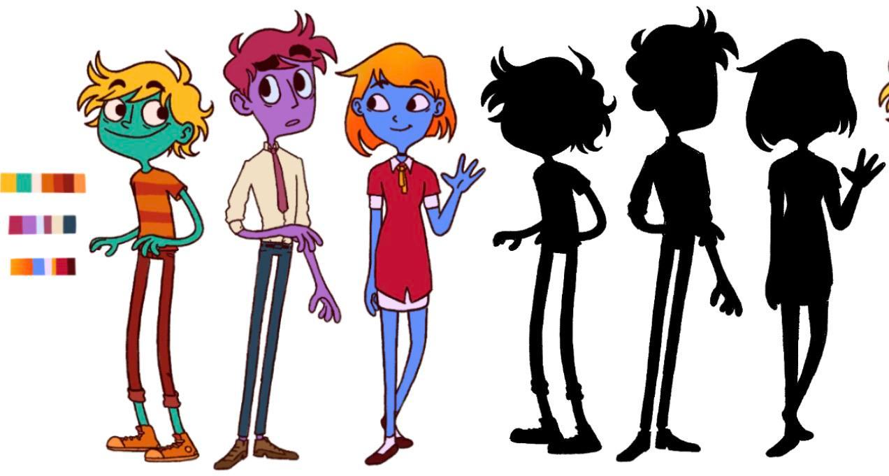 Character designs for a 4-minute 2D comedy. Thoughts? | Scrolller