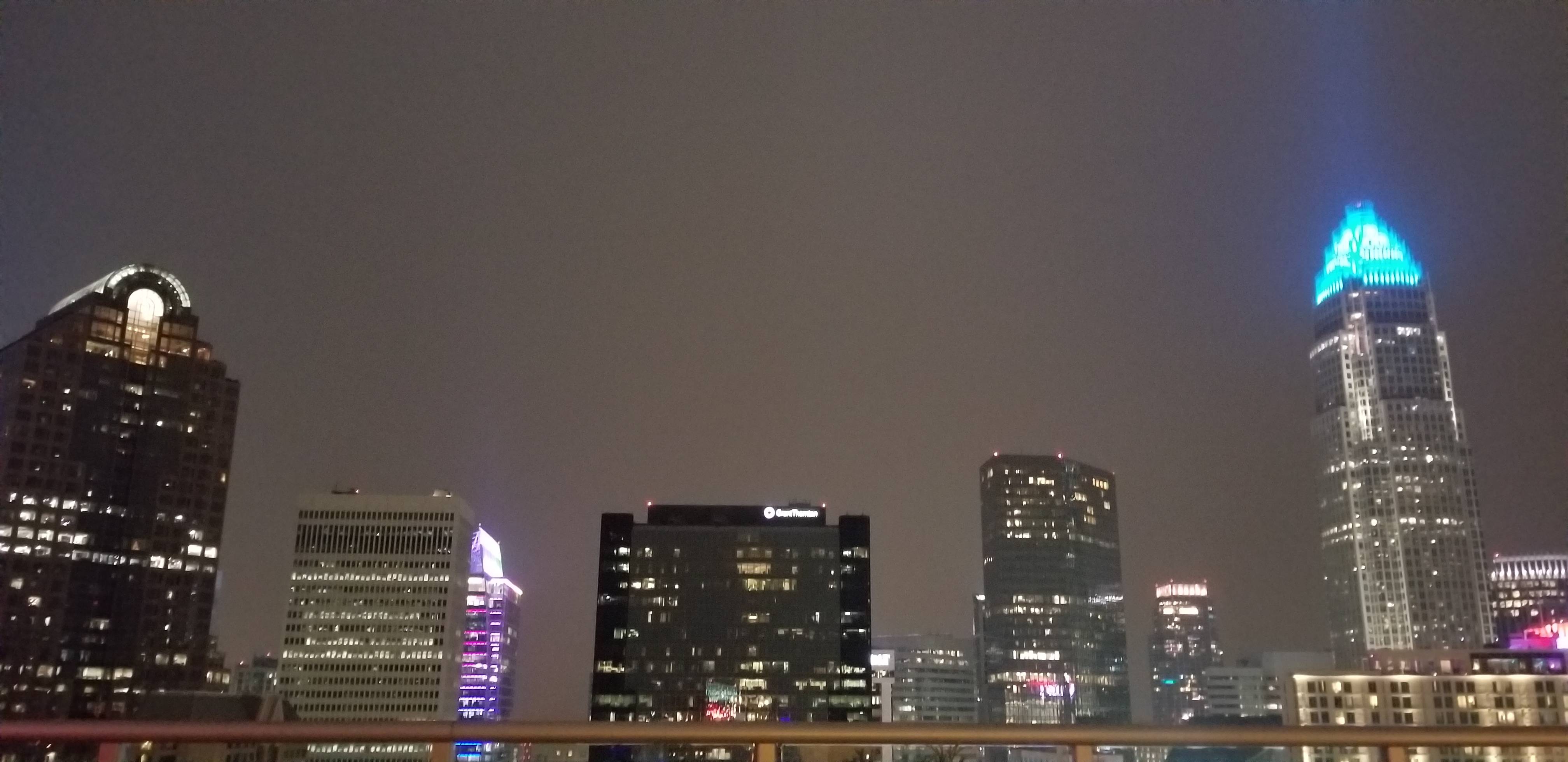 Charlotte skyline at night | Scrolller