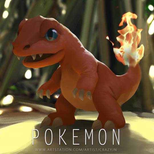 Charmander by Jing Zhang | Scrolller
