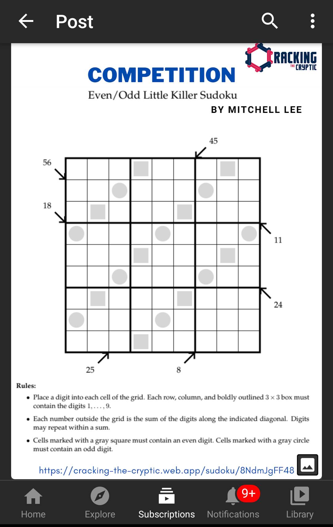 Check this competition by cracking the cryptic on YouTube , details are on the post!! | Scrolller