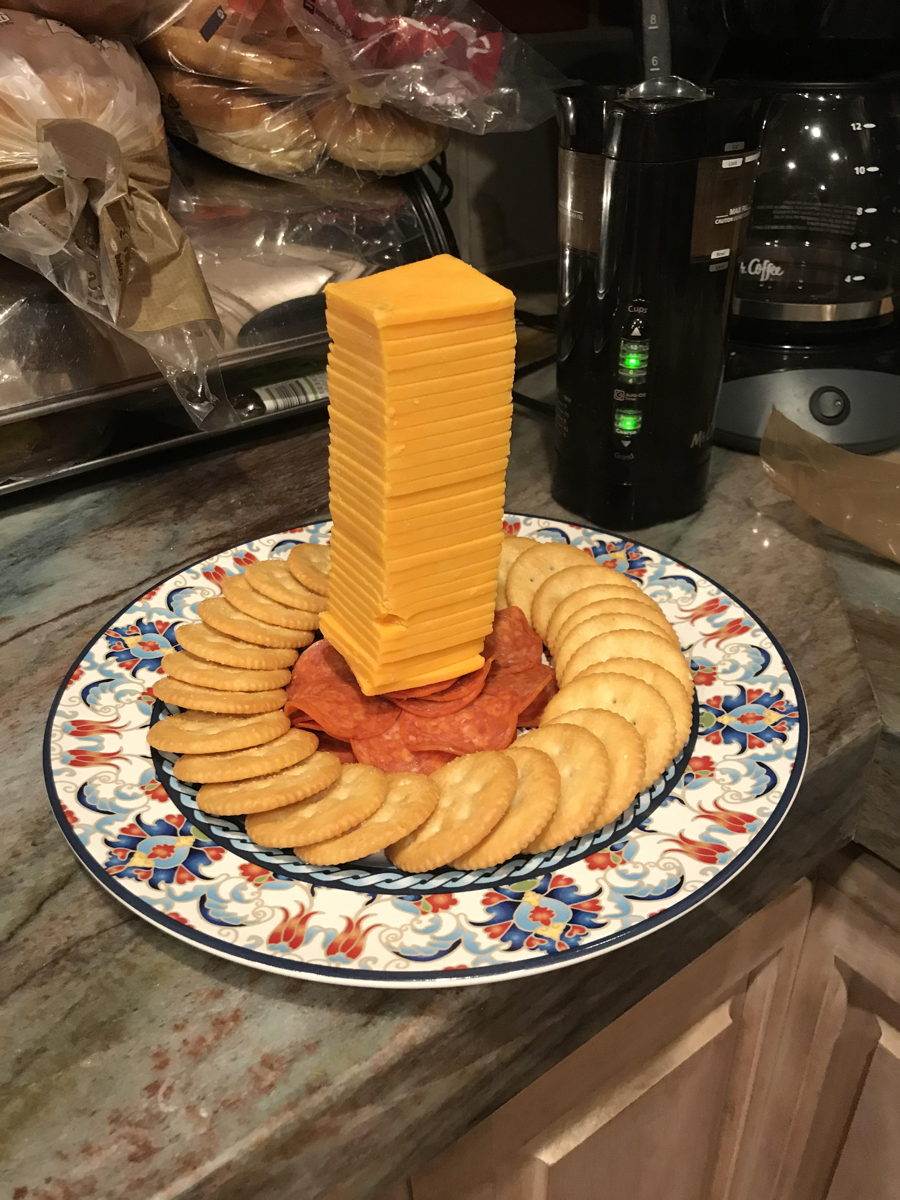 Cheese, Crackers and Pepperoni. | Scrolller