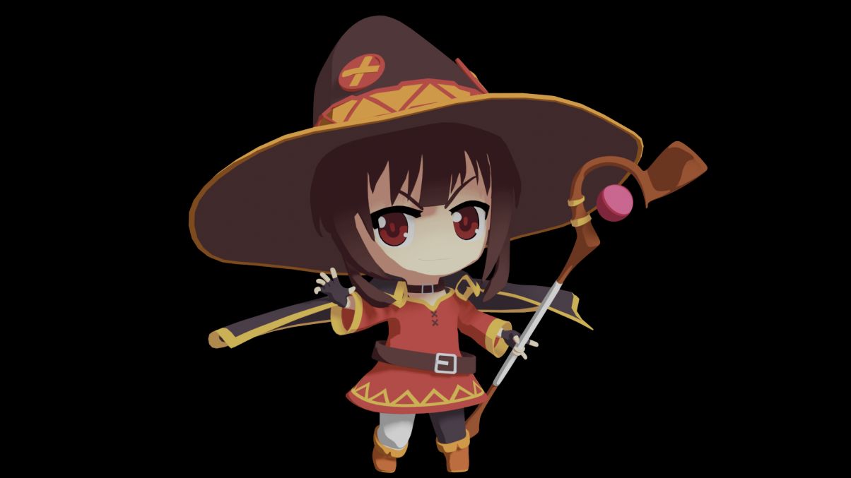 Chibi Megumin in 3D, made in Blender | Scrolller