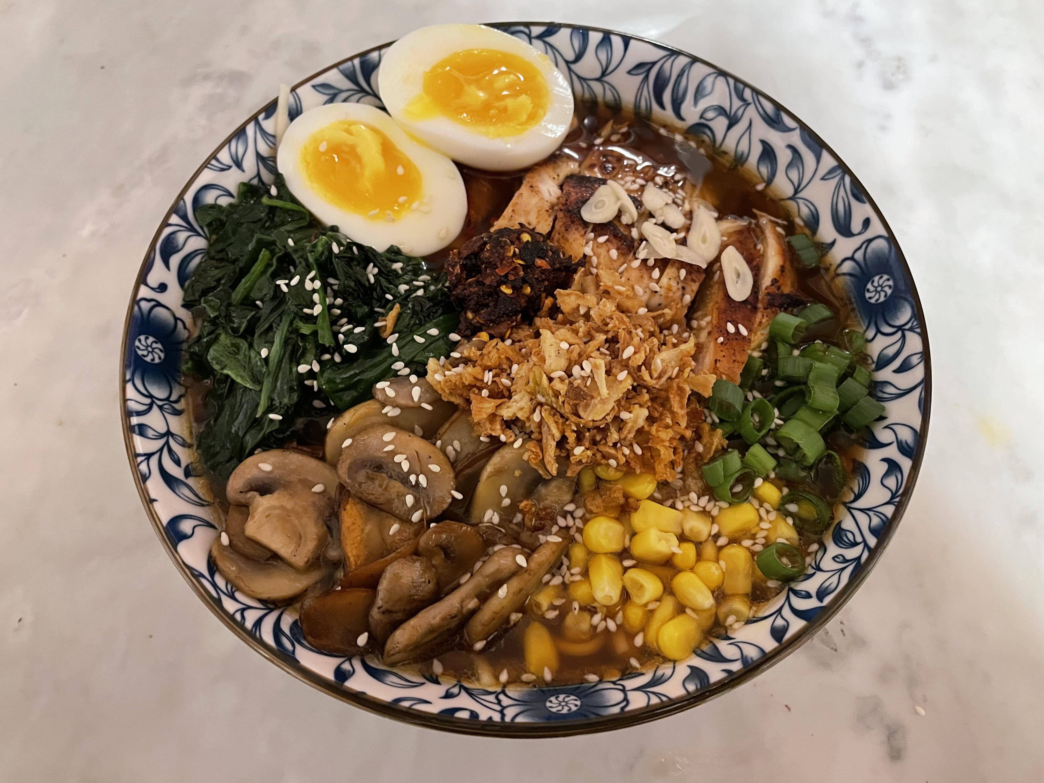Chicken ramen with a shoyu broth | Scrolller