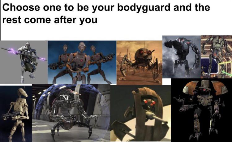 Choose one (I would choose the commando droid) | Scrolller