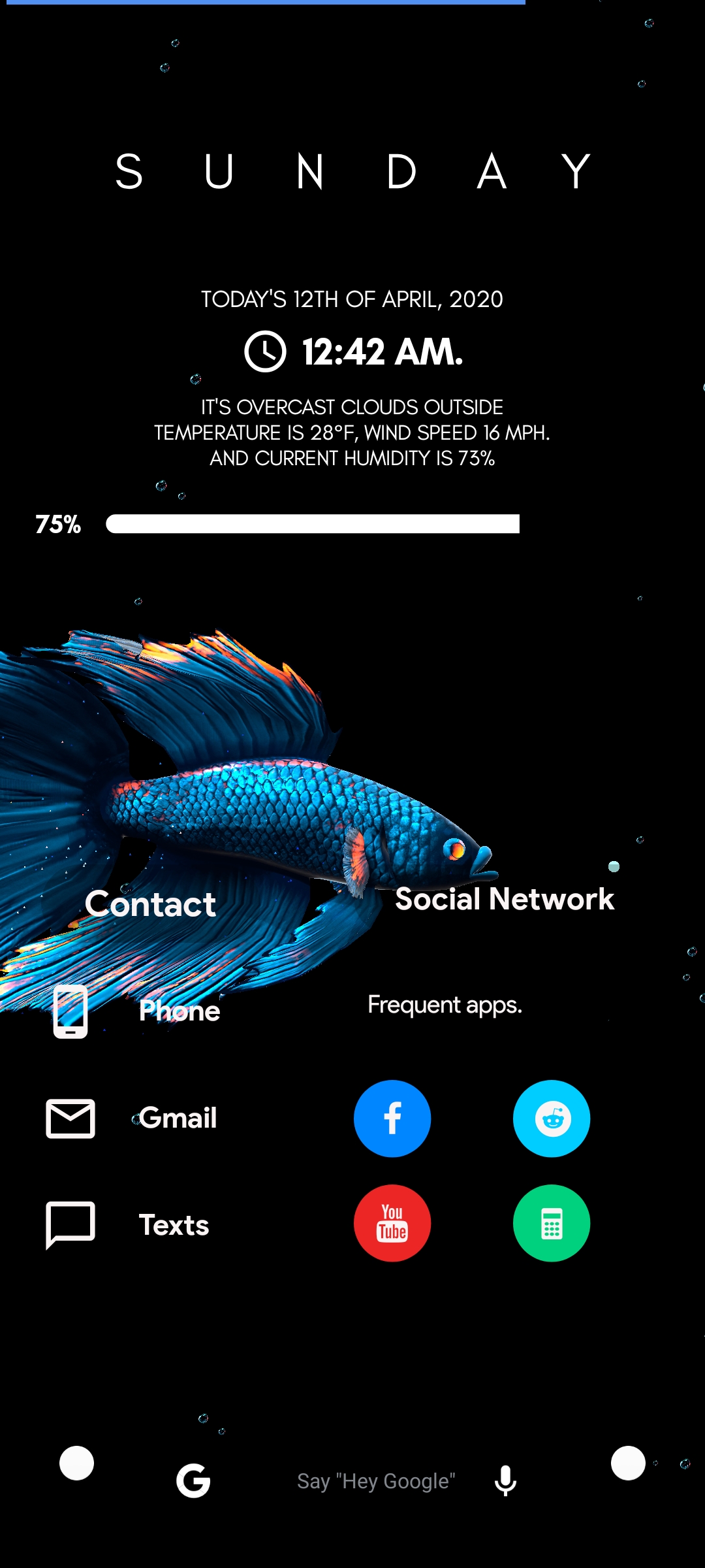 Clean main screen | Scrolller