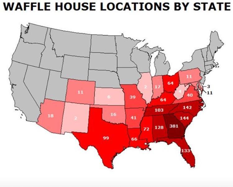 Waffle House State Map | Scrolller