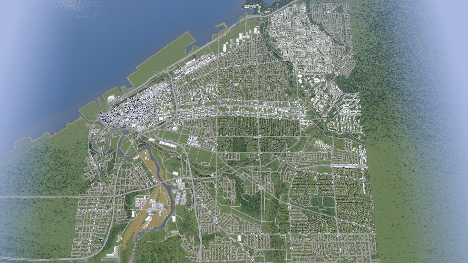 Cleveland's east side made with Cities Skylines | Scrolller