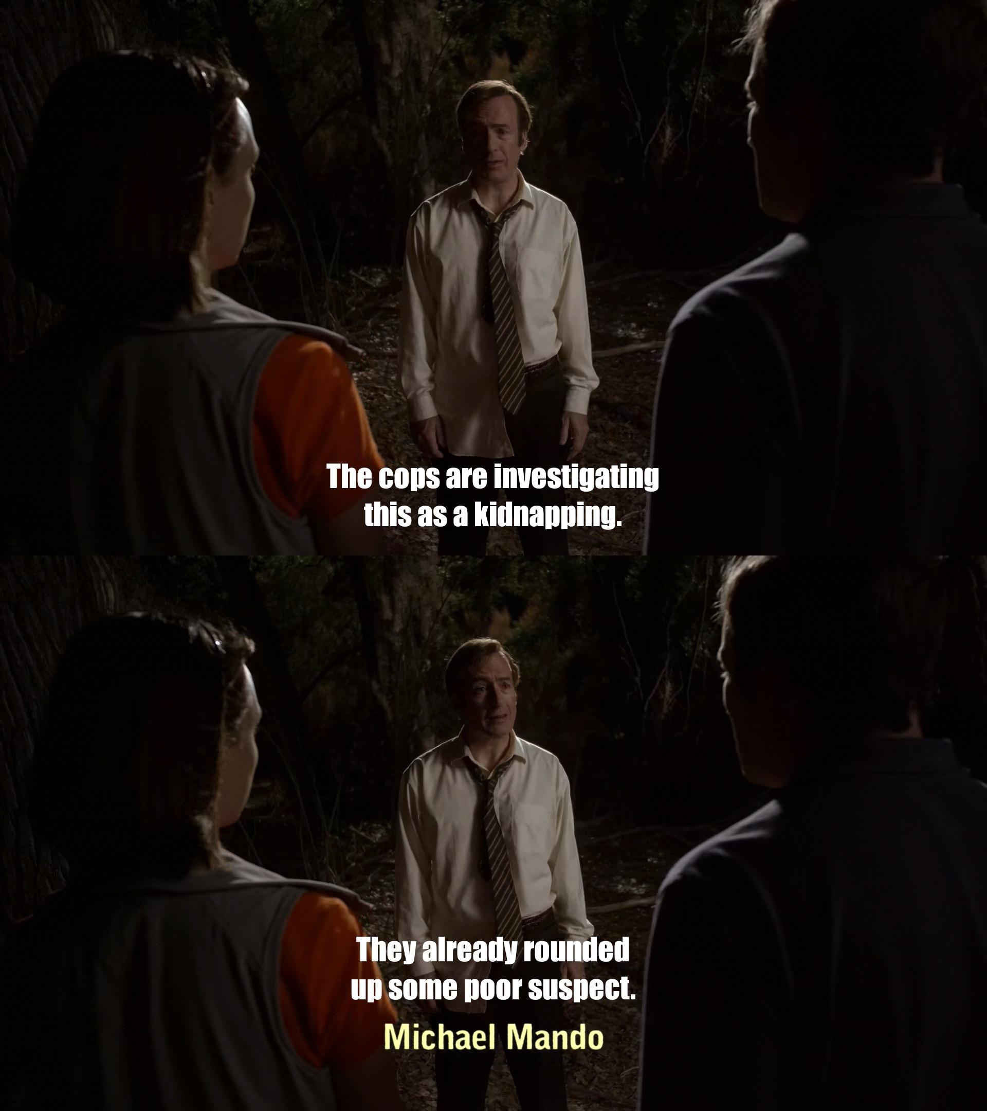 Clever placement of opening titles - Nacho (Michael Mando) is the "poor suspect" | Scrolller