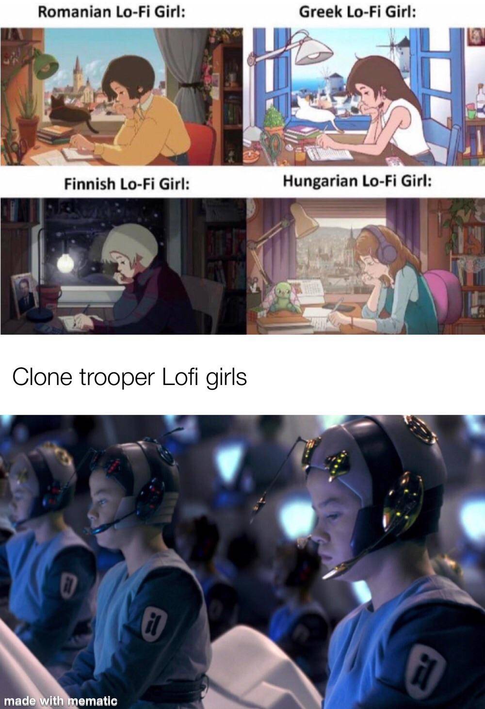Clone trooper lofi girls | Scrolller