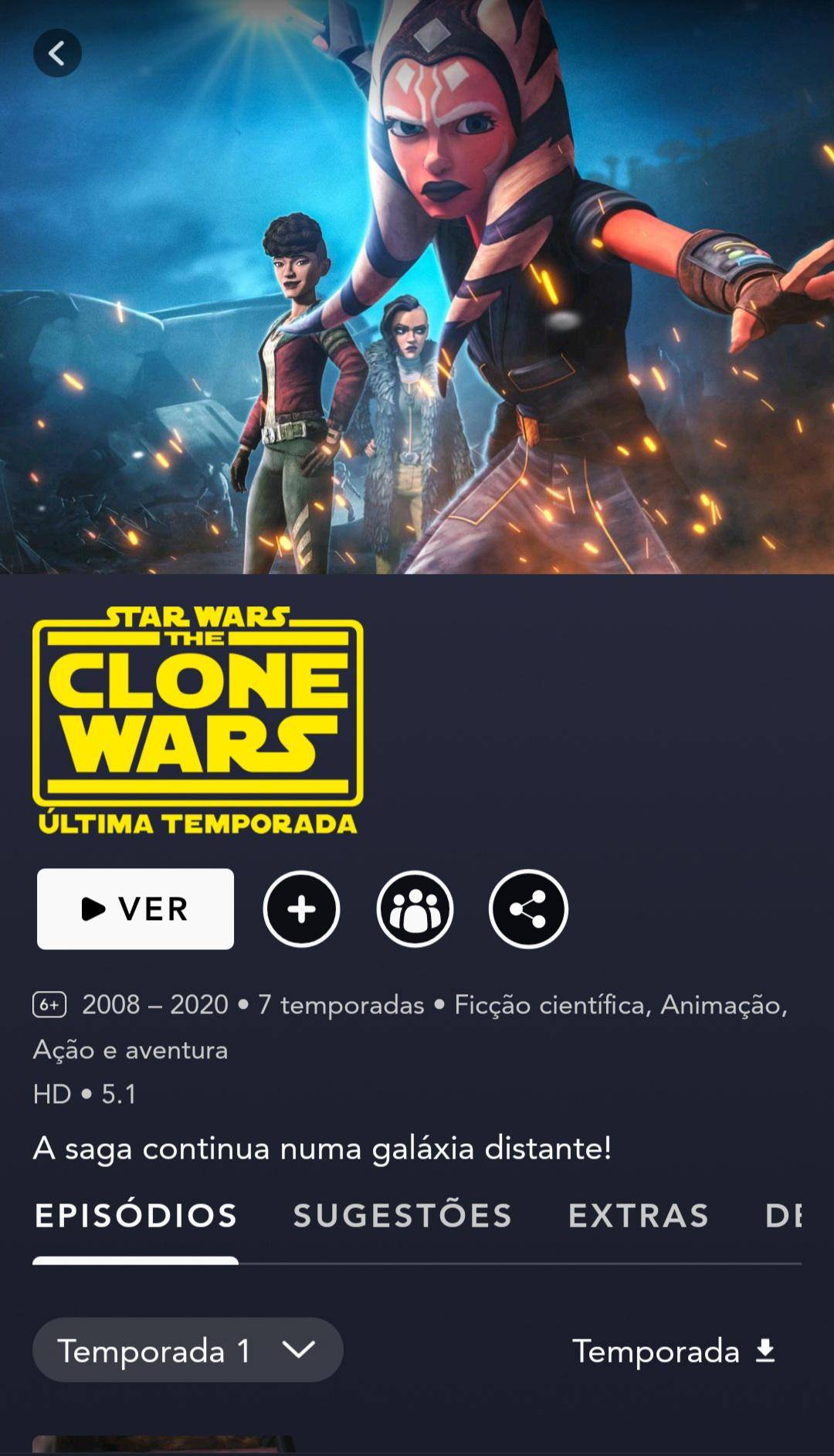 Clone Wars now avaliable on Disney+ Portugal | Scrolller