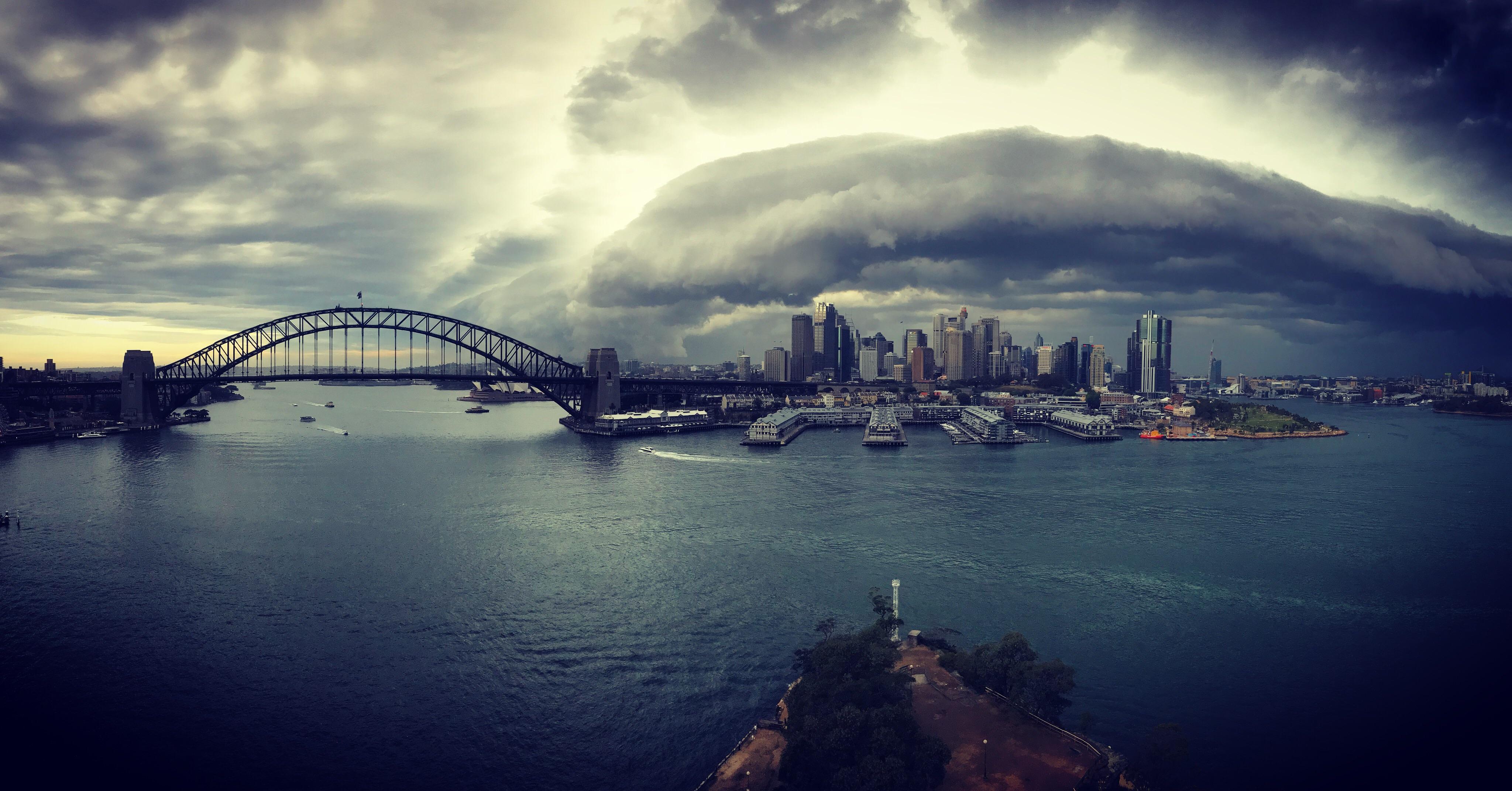 Cloud shelf over Sydney Harbour | Scrolller