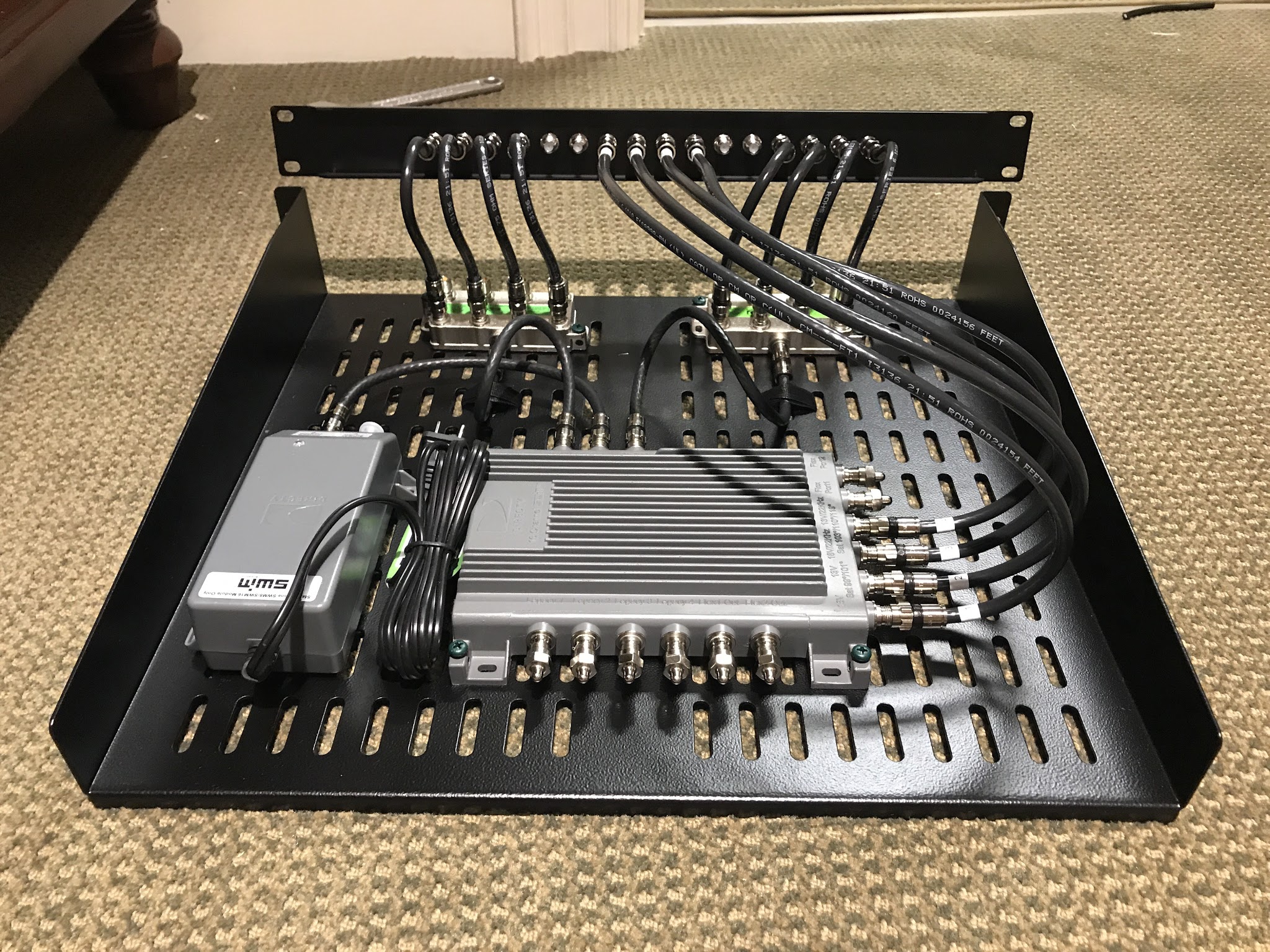 Coax rack ready to be mounted | Scrolller