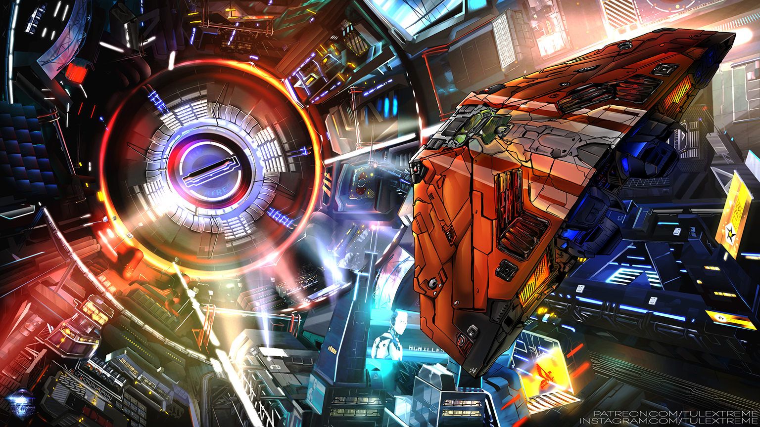 Cobra MKIII "Departure handover" An Elite Dangerous fan art! | Scrolller