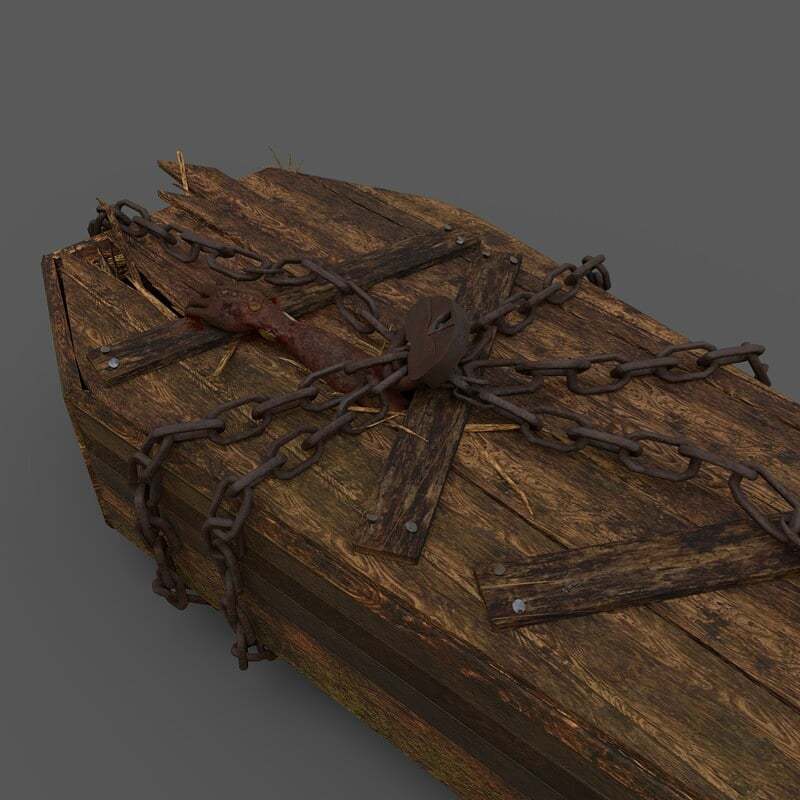 Coffin and Zombie Hand | Scrolller