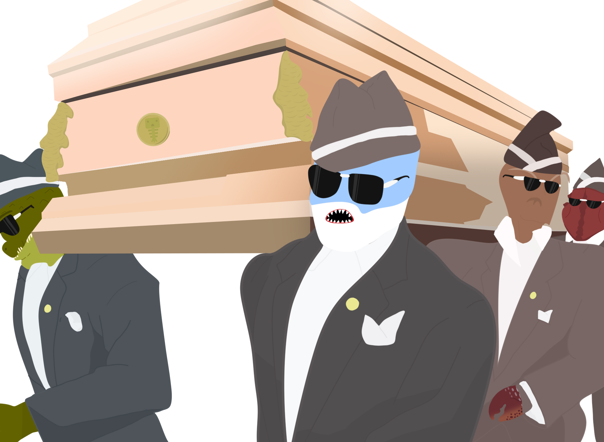 Coffin dance but humanized animals skins | Scrolller