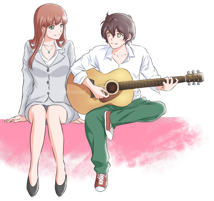 Colored fanart of Sasuga's Domestic Girlfriend early prototype 🎸🎶💖 | Scrolller