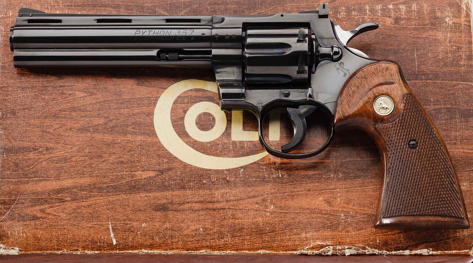 Colt Python in .357 Magnum with 6" barrel from 1965 [2000x1111] | Scrolller