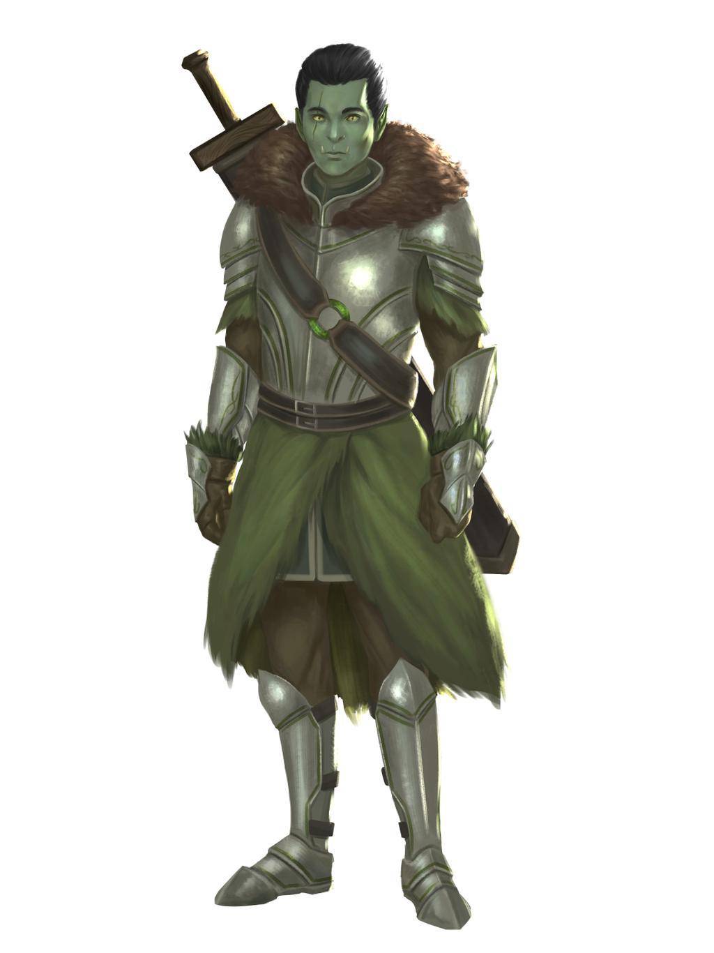 [Commission] Old commission of a Half-Orc | Scrolller