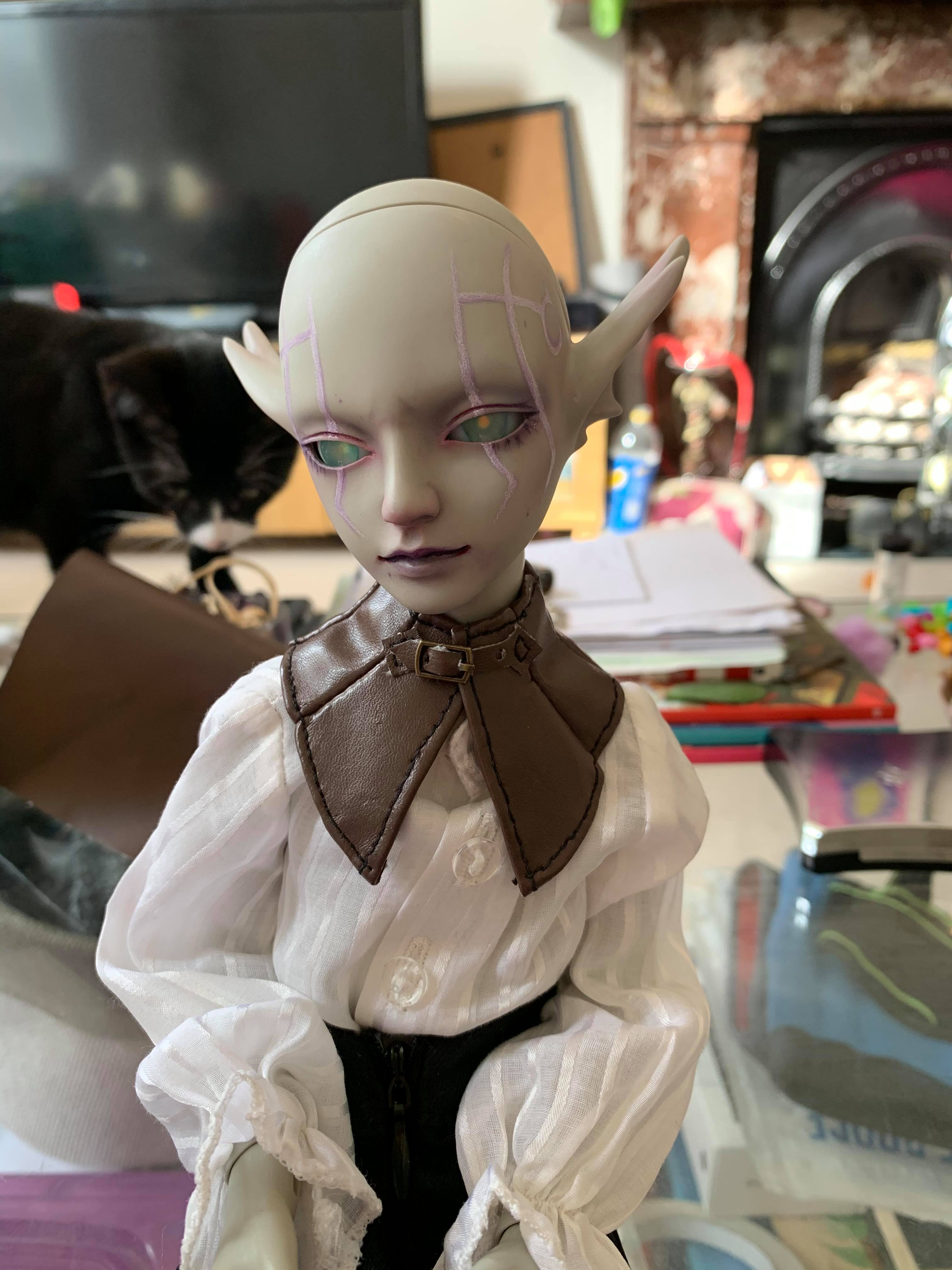 Completed faux leather BJD Collar! | Scrolller