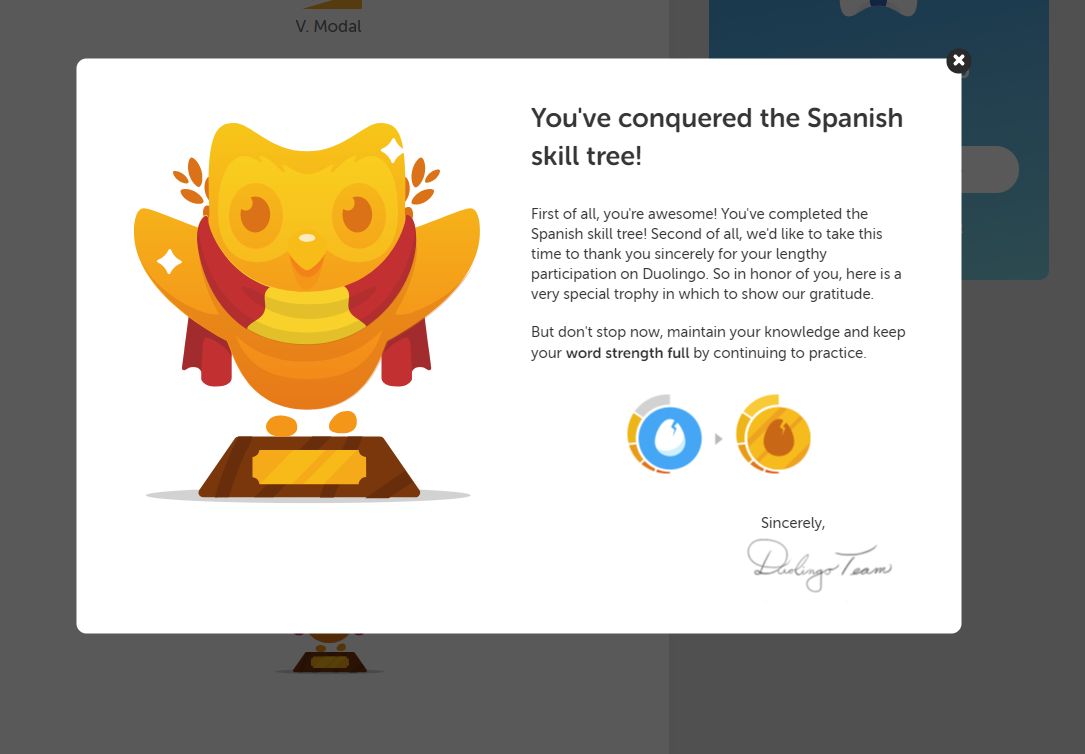Completed the Spanish Tree on Duolingo!! | Scrolller