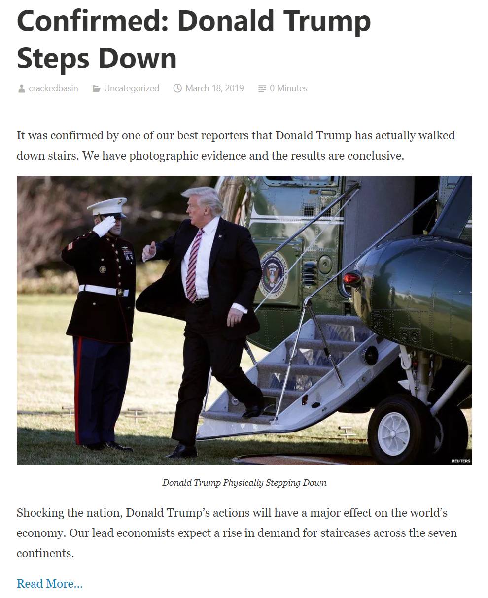 Confirmed: Donald Trump Steps Down | Scrolller
