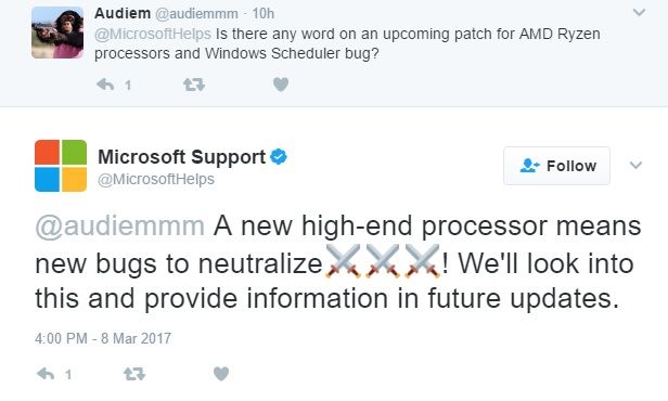 Confirmed: Microsoft is Battling the Ryzen Windows Scheduler Bug | Scrolller